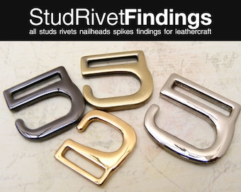 38mm/50mm Gunmetal Metal G Buckle G Hooks Strap Slider Hooks ZINC Alloy ...
