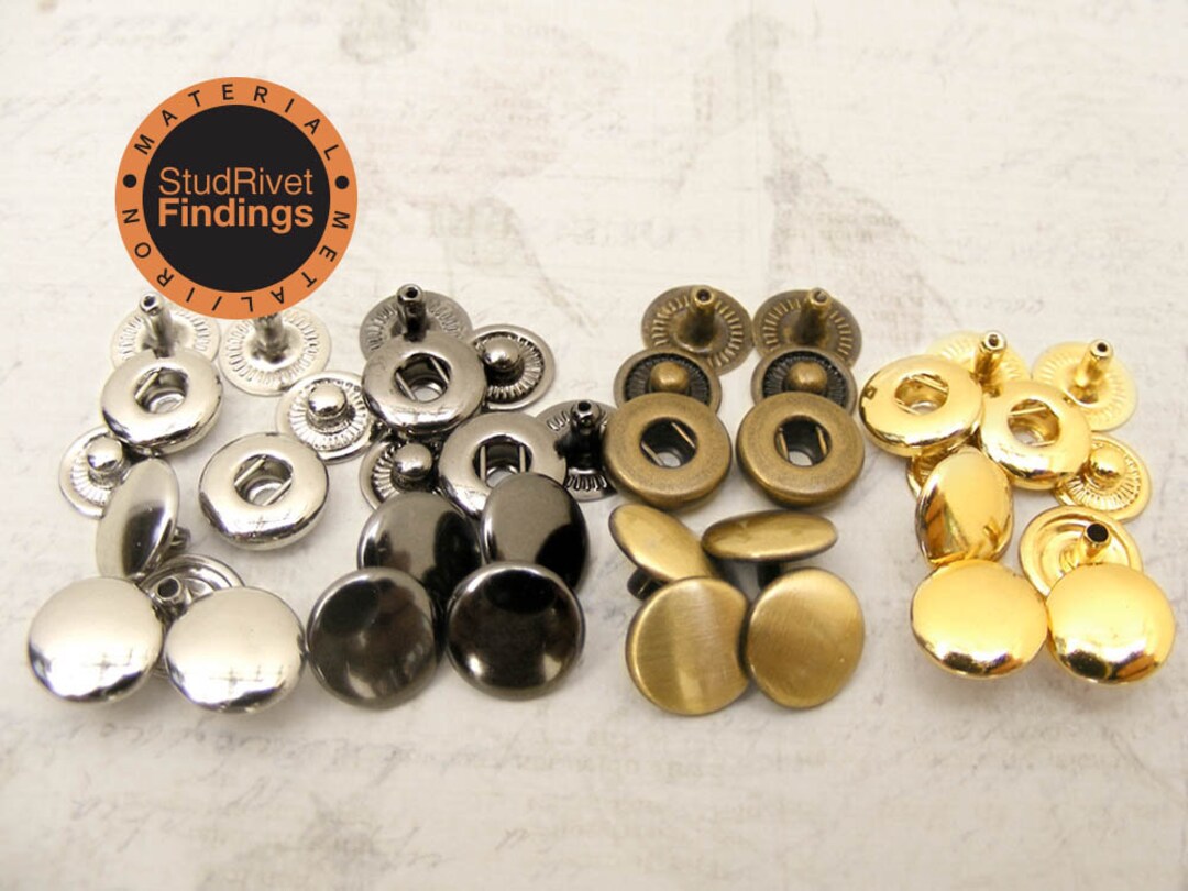 BRASS / IRON 50-100sets 8mm SNAP Spring Button Fastener - Etsy
