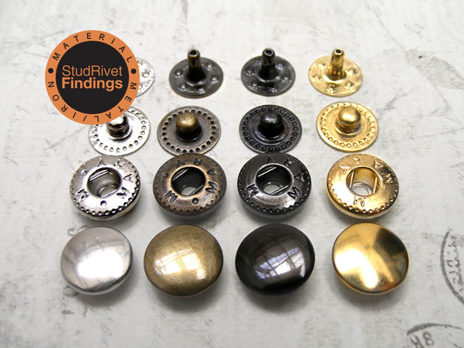 20sets 10mm 3/8" SNAP Spring Button Fastener Vt2 - Etsy