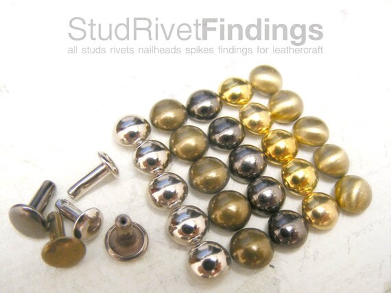 100 Sets 4mm 5mm Double Cap DOME Rivet Rapid Stud for Bag | Etsy
