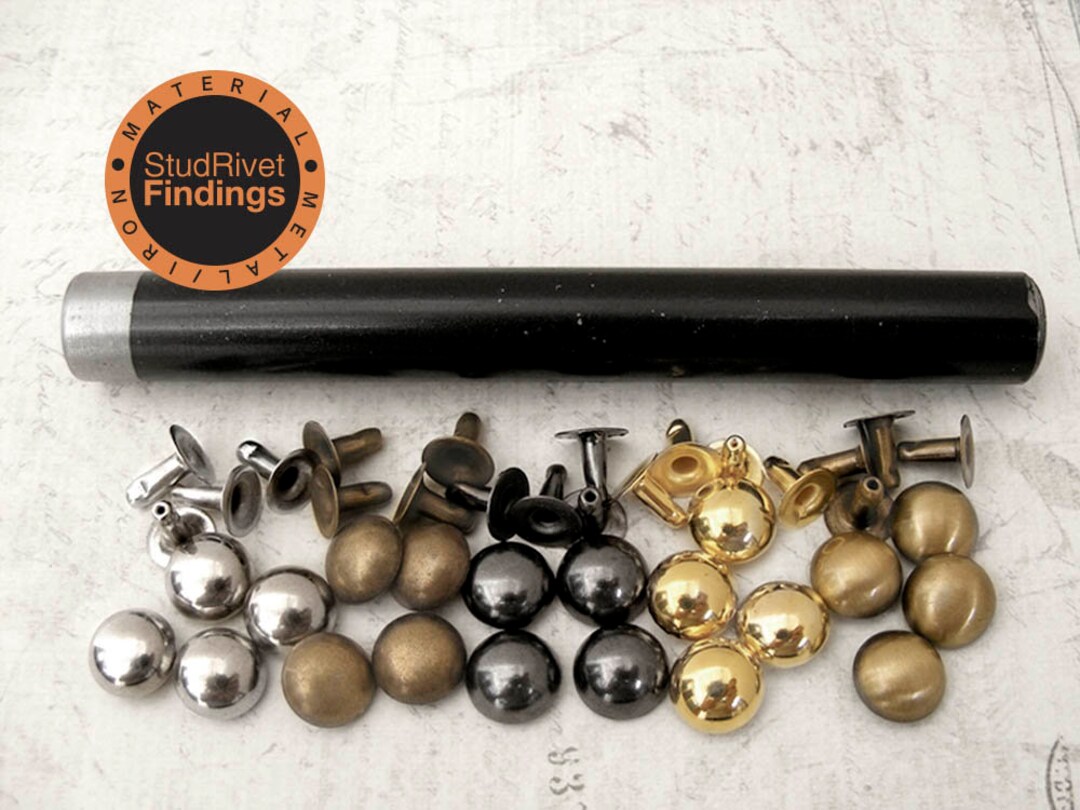 10mm, 12mm DOME Rivet and Tool Setter (setter Tool With 100 Sets ...