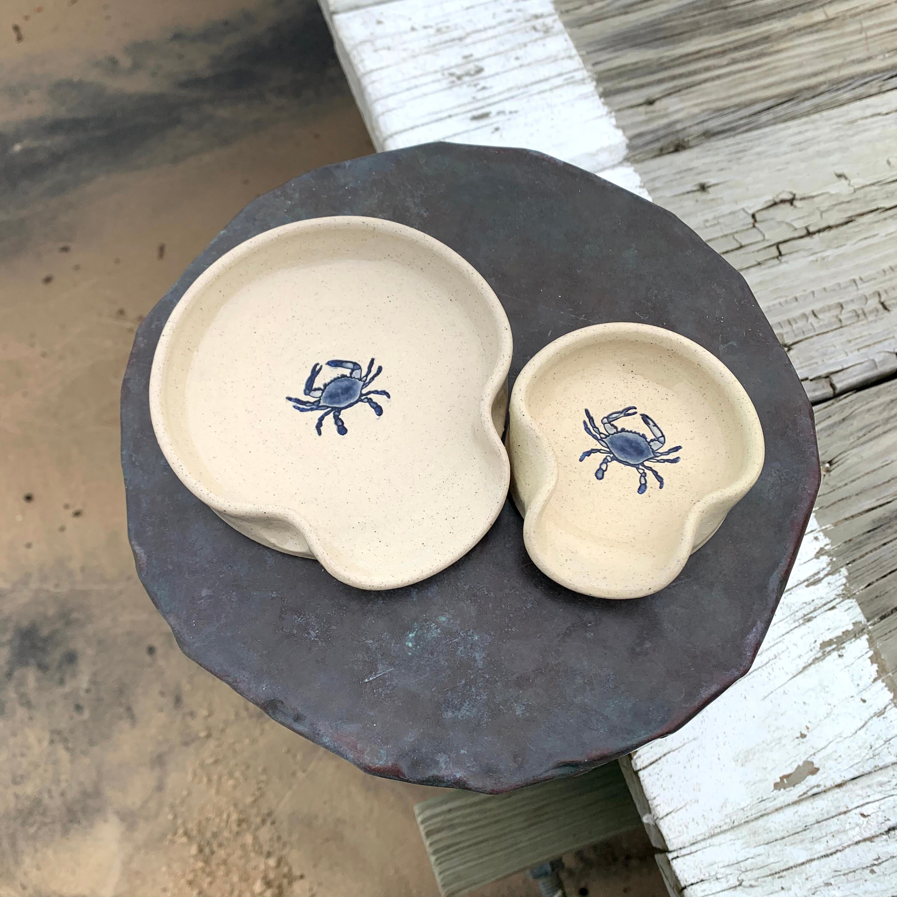 Ceramic Spoon Rest Cream Color With Maryland Blue Crab - Etsy