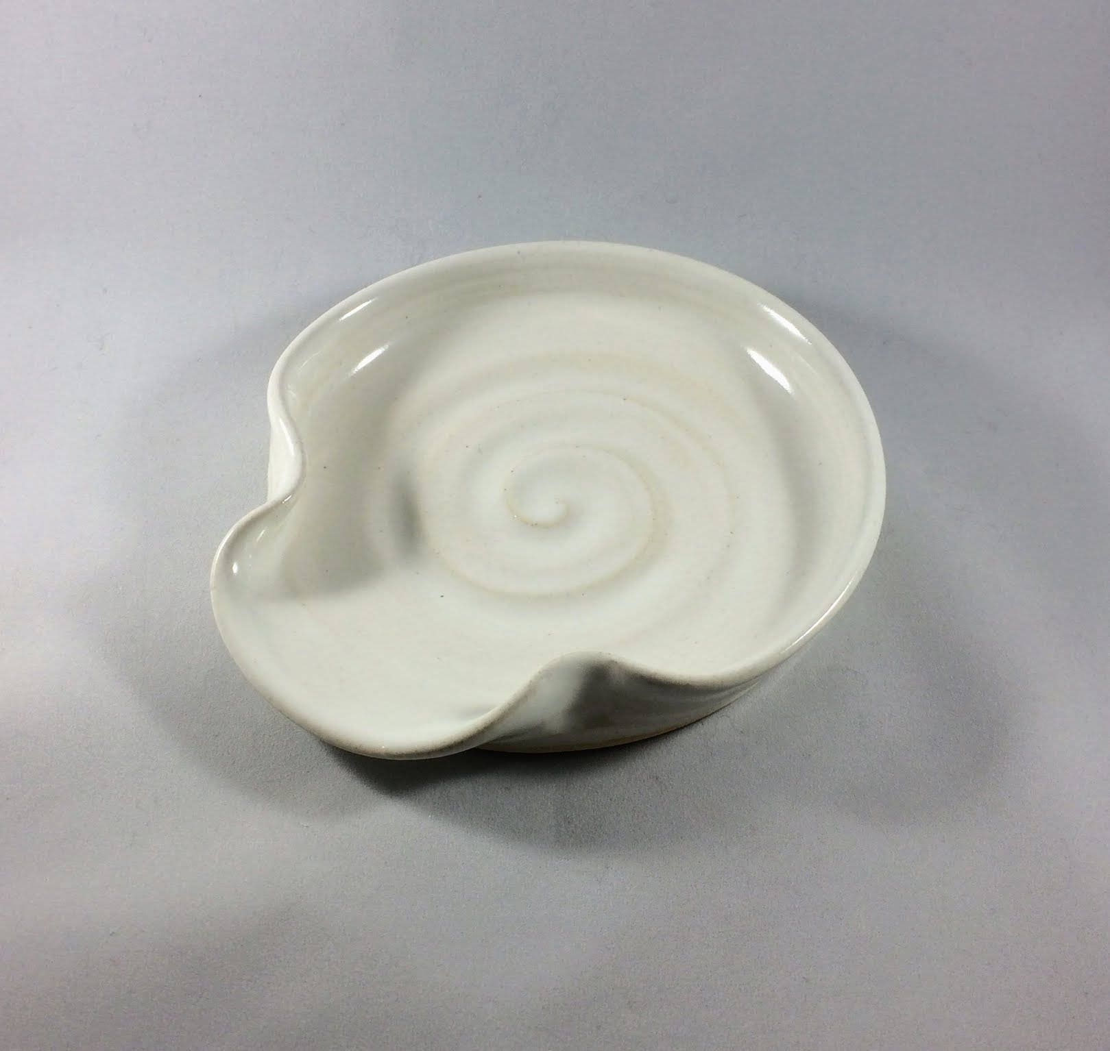 Ceramic Spoon Rest in White | Etsy