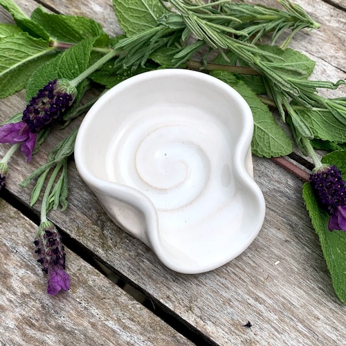 Blue Ocean Shell Spoon Rest Turquoise Crackle Ceramic Spoon | Etsy