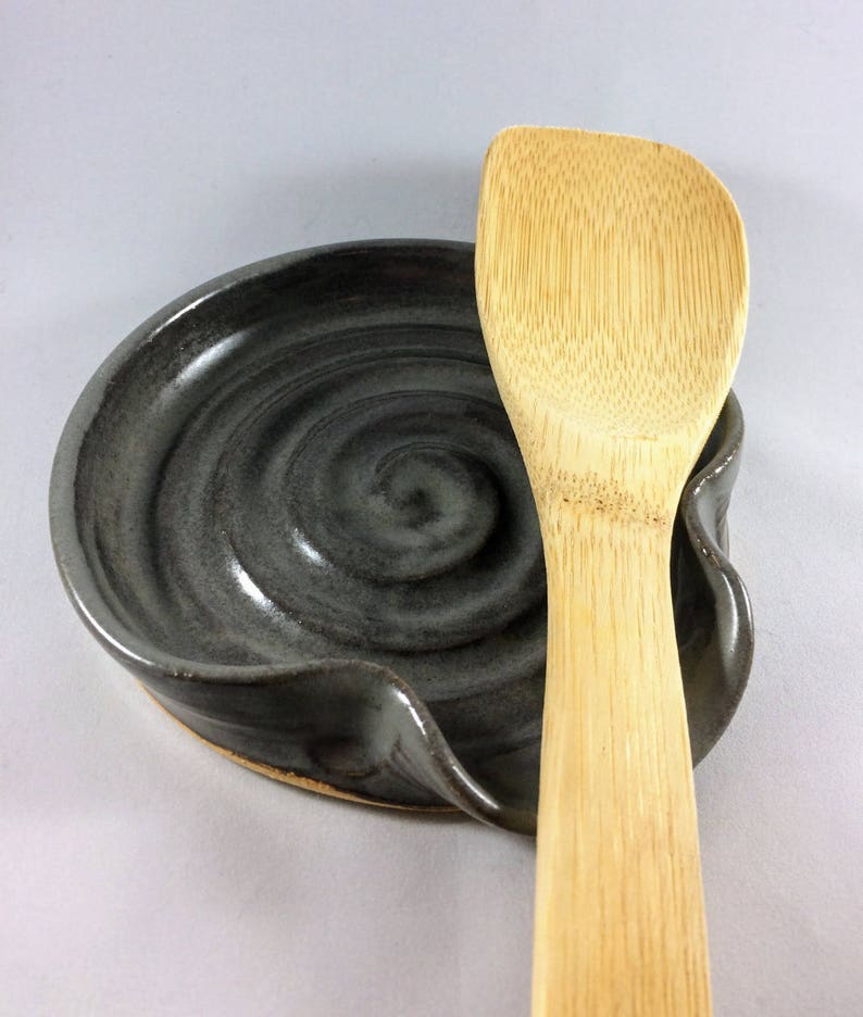 Spoon Rest in Steel Grey - Etsy
