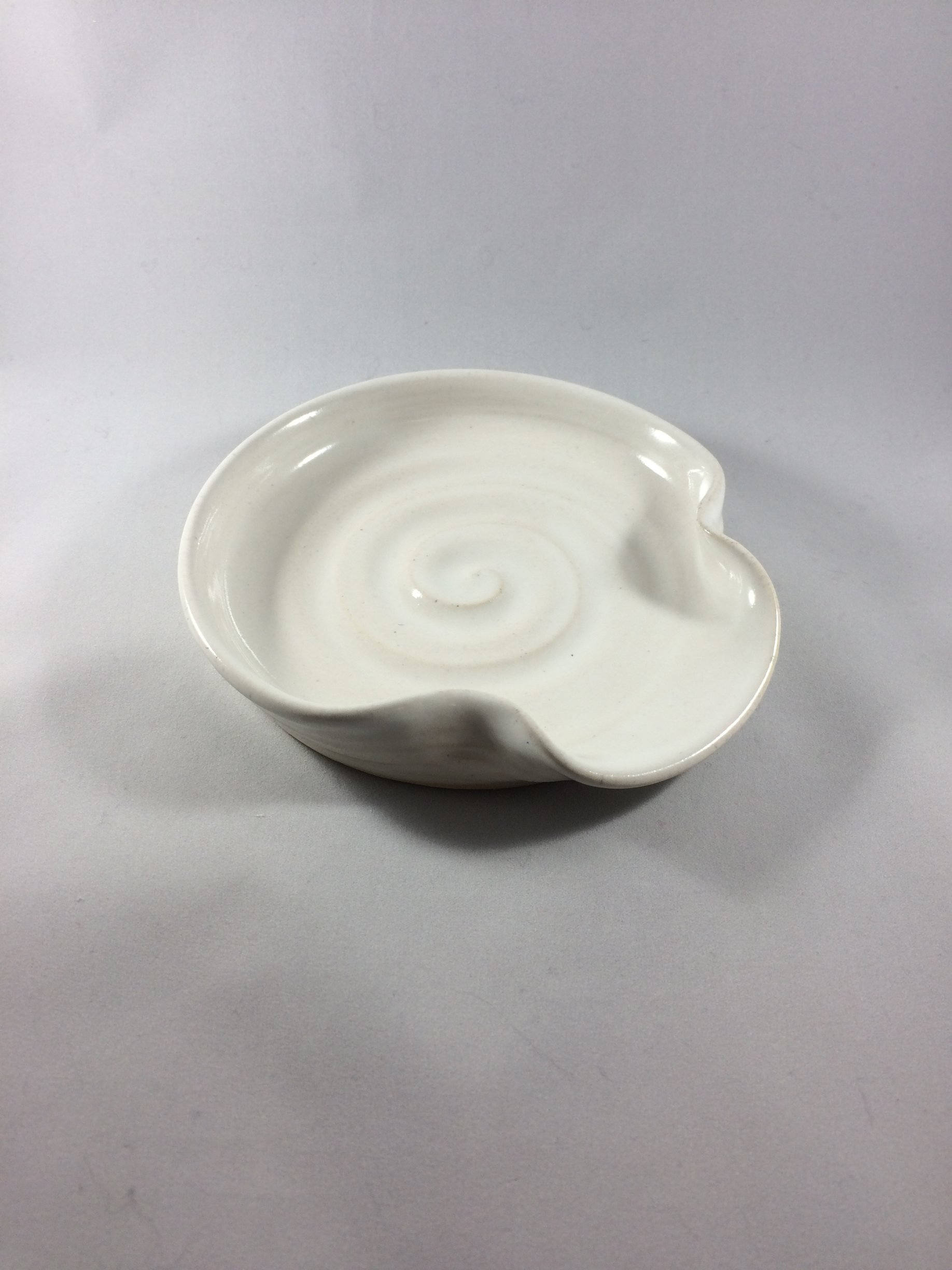 Ceramic Spoon Rest in White | Etsy