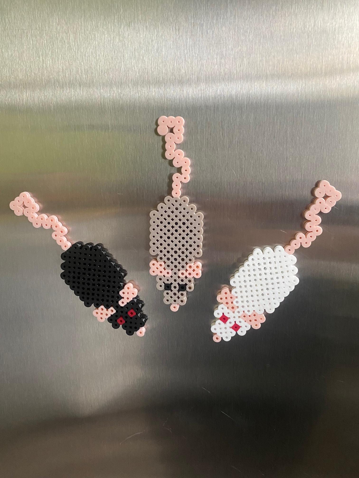 Perler Bead Rat Magnets/keychains - Etsy