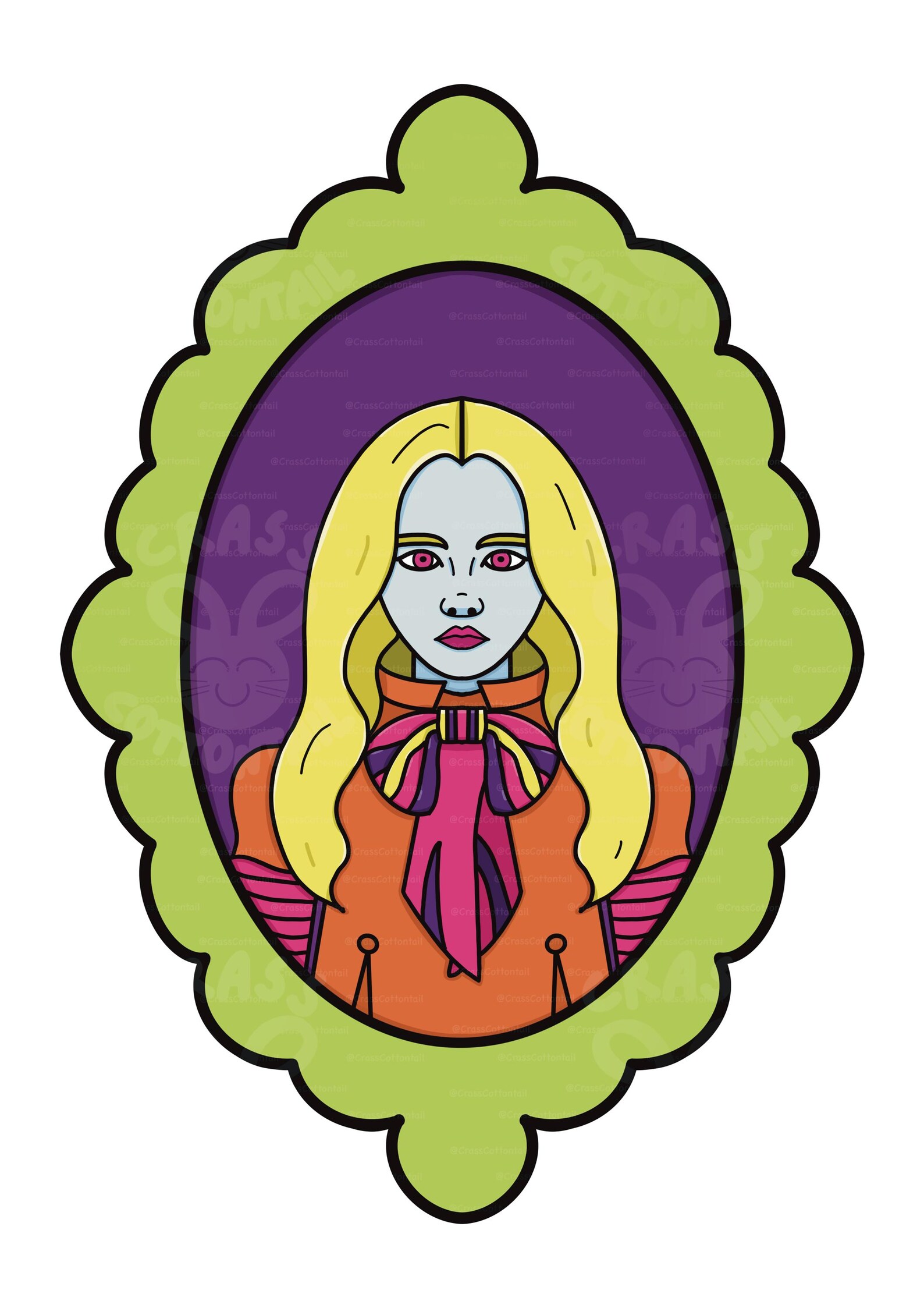 Modern Horror Icons X 90s Color Pop 3"x2" Vinyl Sticker Abigail Art - Etsy