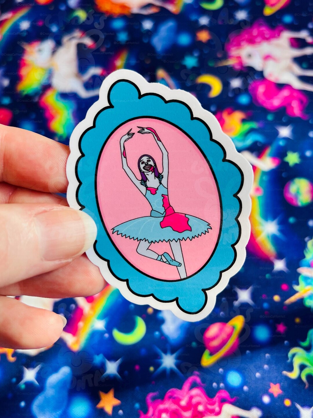 Modern Horror Icons X 90s Color Pop 3"x2" Vinyl Sticker Abigail Art - Etsy