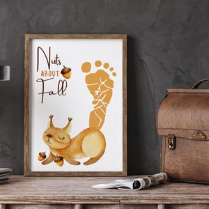 Fall Handprint Footprint Art "nuts About Fall". for Babies and Toddlers ...