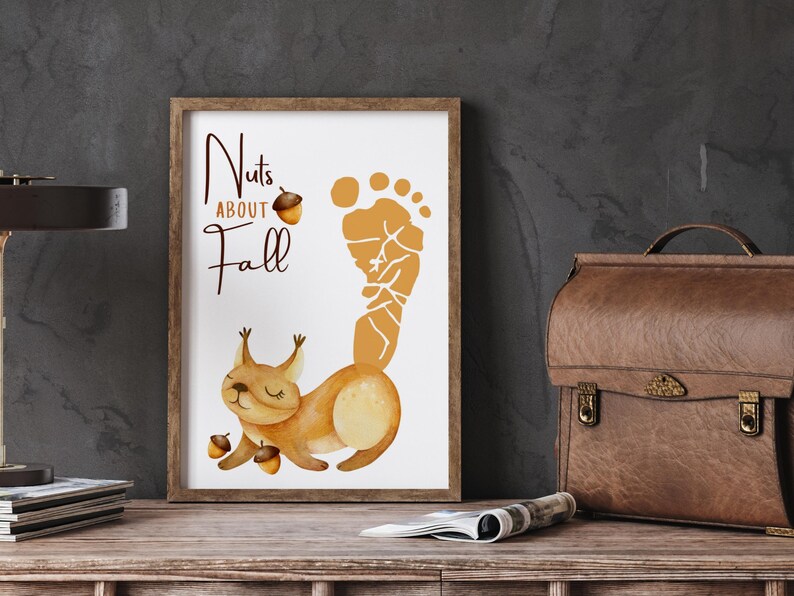 Fall Handprint Footprint Art "nuts About Fall". for Babies and Toddlers ...