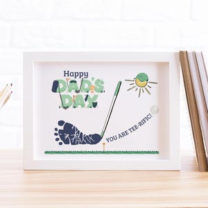 Father's Day Golf Footprint Craft or Handprint Art Gift for Dad ...