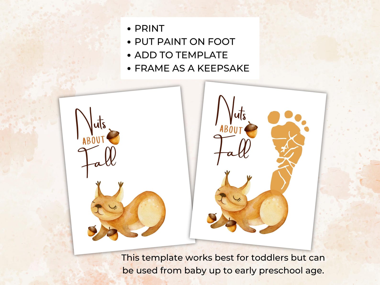 Fall Handprint Footprint Art "nuts About Fall". for Babies and Toddlers ...