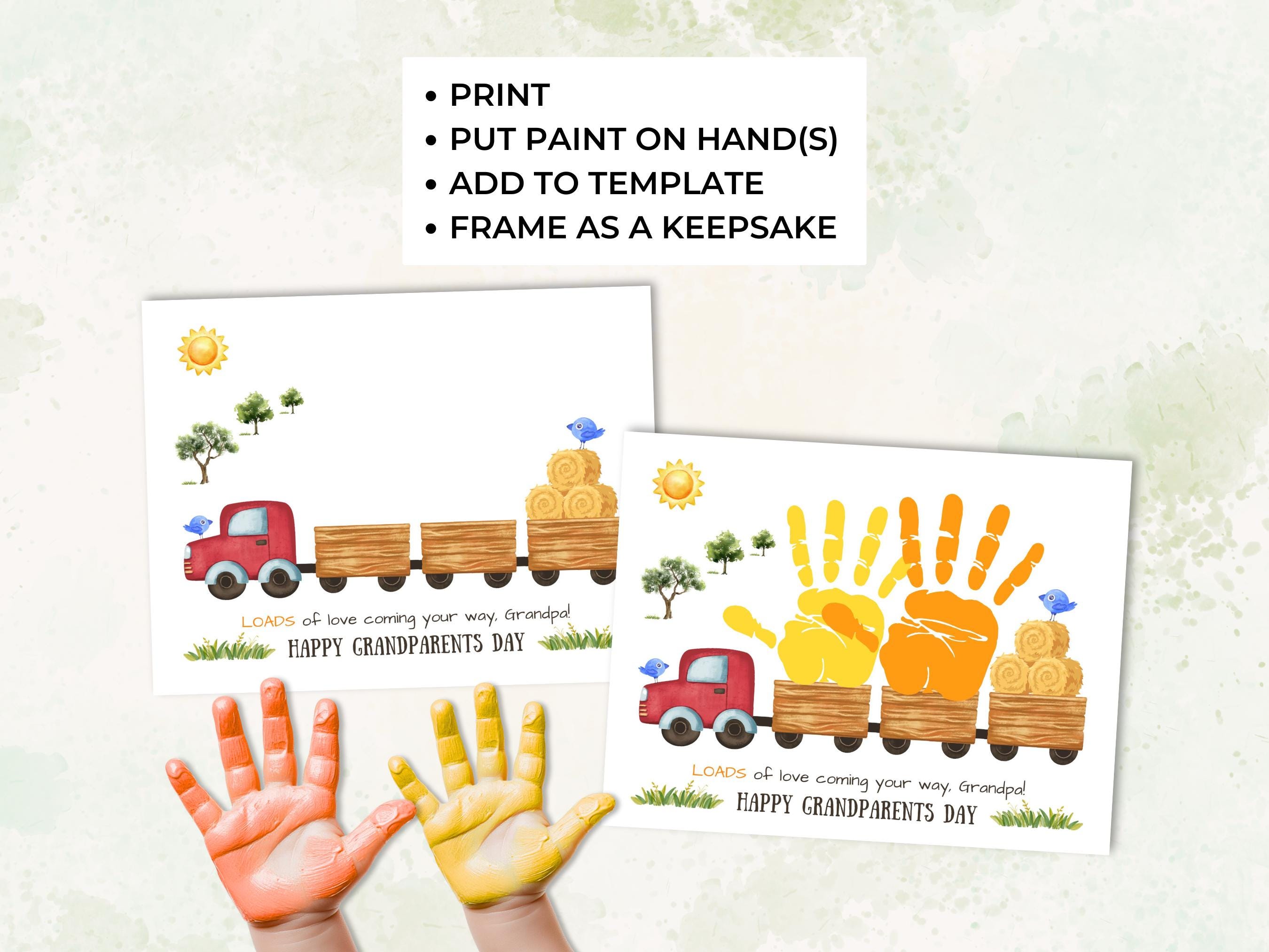 Grandparents Day Handprint Craft for Grandpa From Multiple Kids: LOADS ...