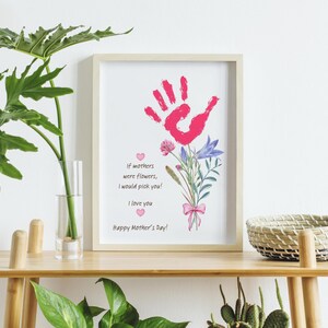Mother's Day Handprint Flower Art. Sentimental Gift for Mom Handprint ...