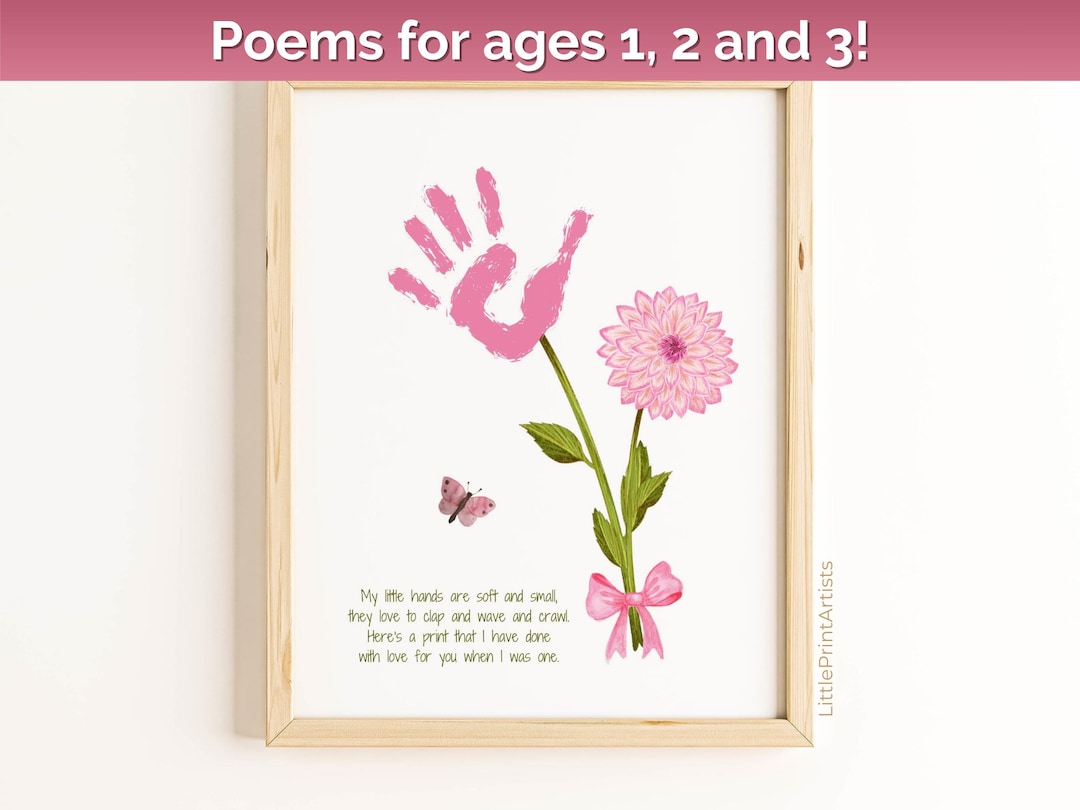 Mothers Day Handprint Poem. A Handprint Art Keepsake Gift for Mom ...