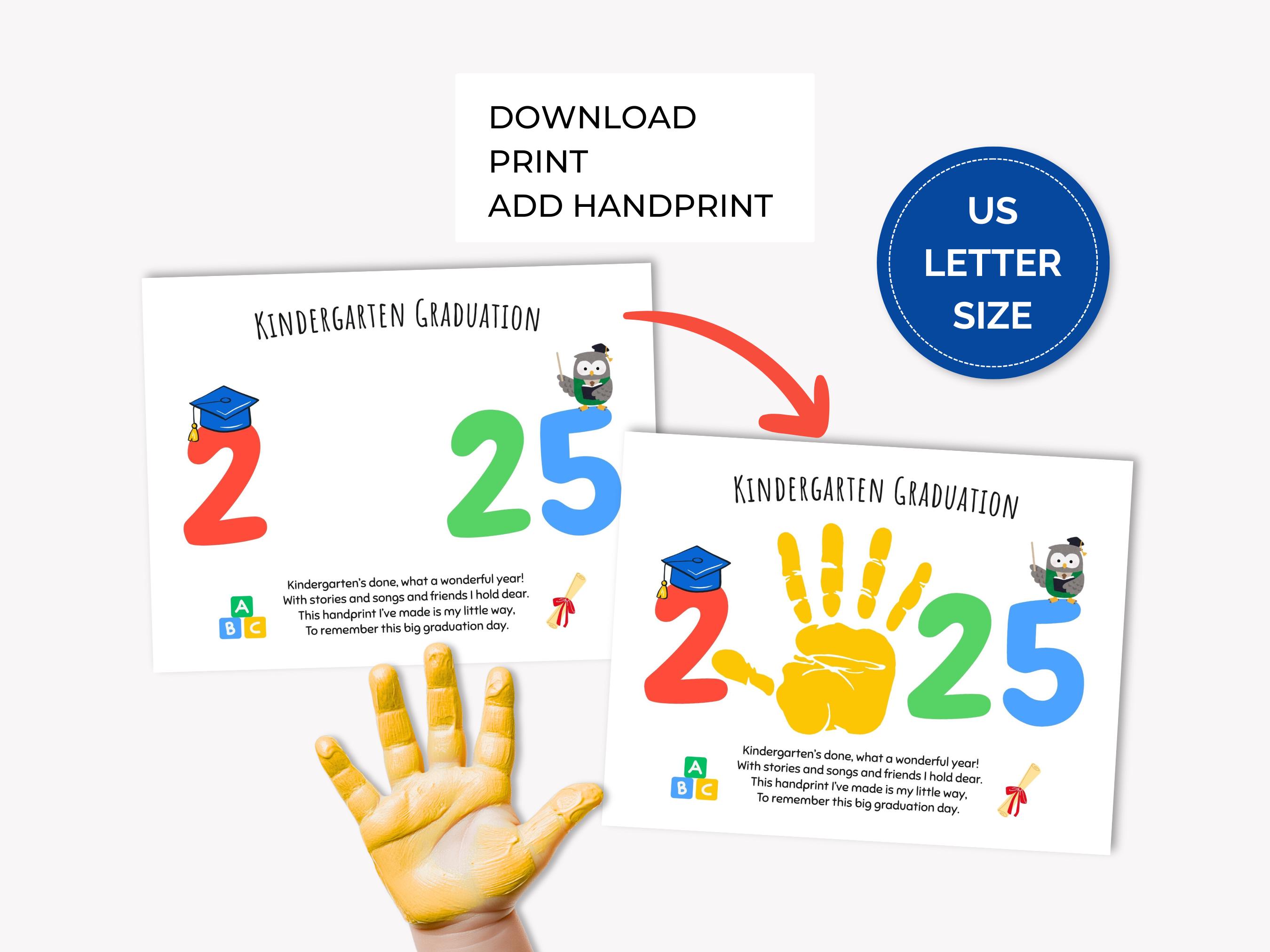 Kindergarten Graduation Handprint Art; Graduation Day Handprint Craft ...