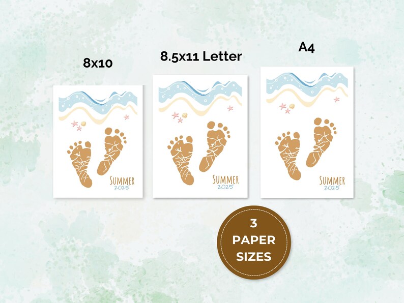 Beach Footprint Craft. Create a Summer 2025 Baby Keepsake With This ...