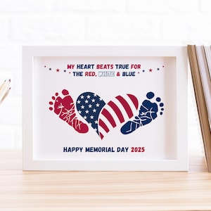 Memorial Day Handprint Craft Footprint Art Toddler Baby Kids. Daycare ...