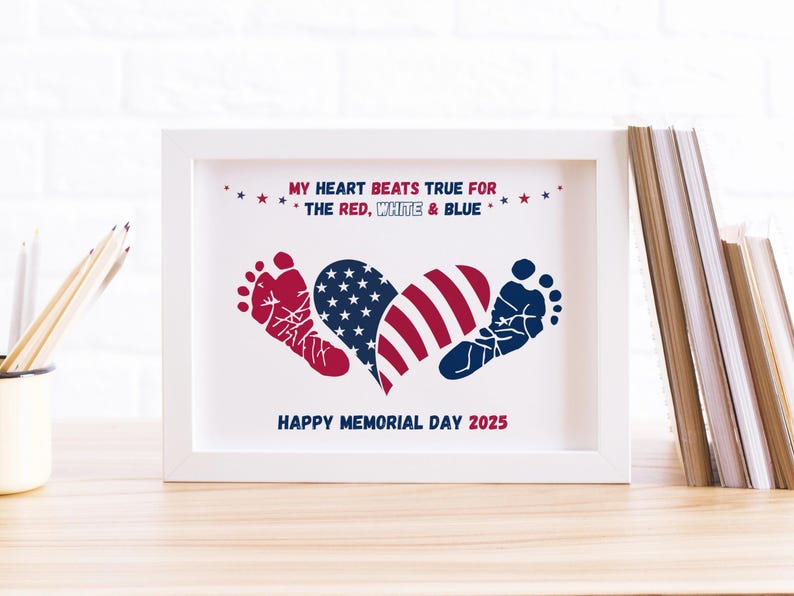 Memorial Day Handprint Craft Footprint Art Toddler Baby Kids. Daycare ...