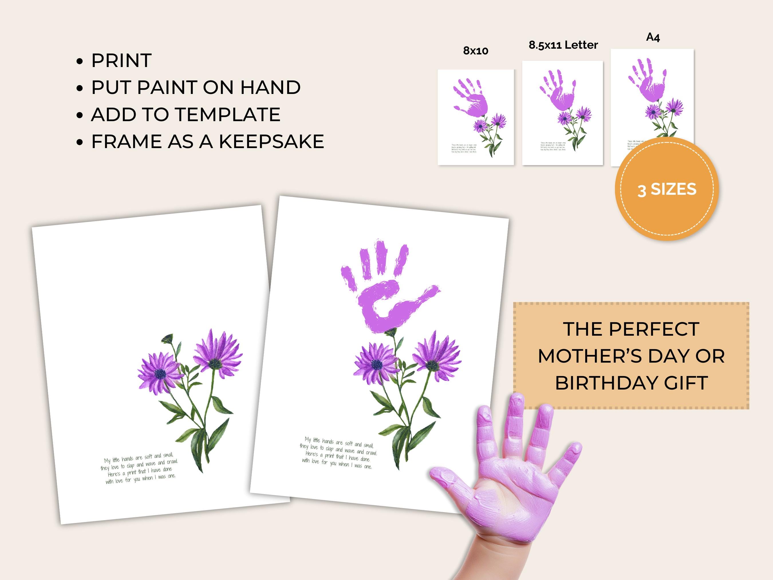 Mothers Day Handprint Poem. A Handprint Keepsake Gift for Mom, Grandma ...