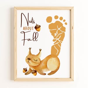 Fall Handprint Footprint Art "nuts About Fall". for Babies and Toddlers ...