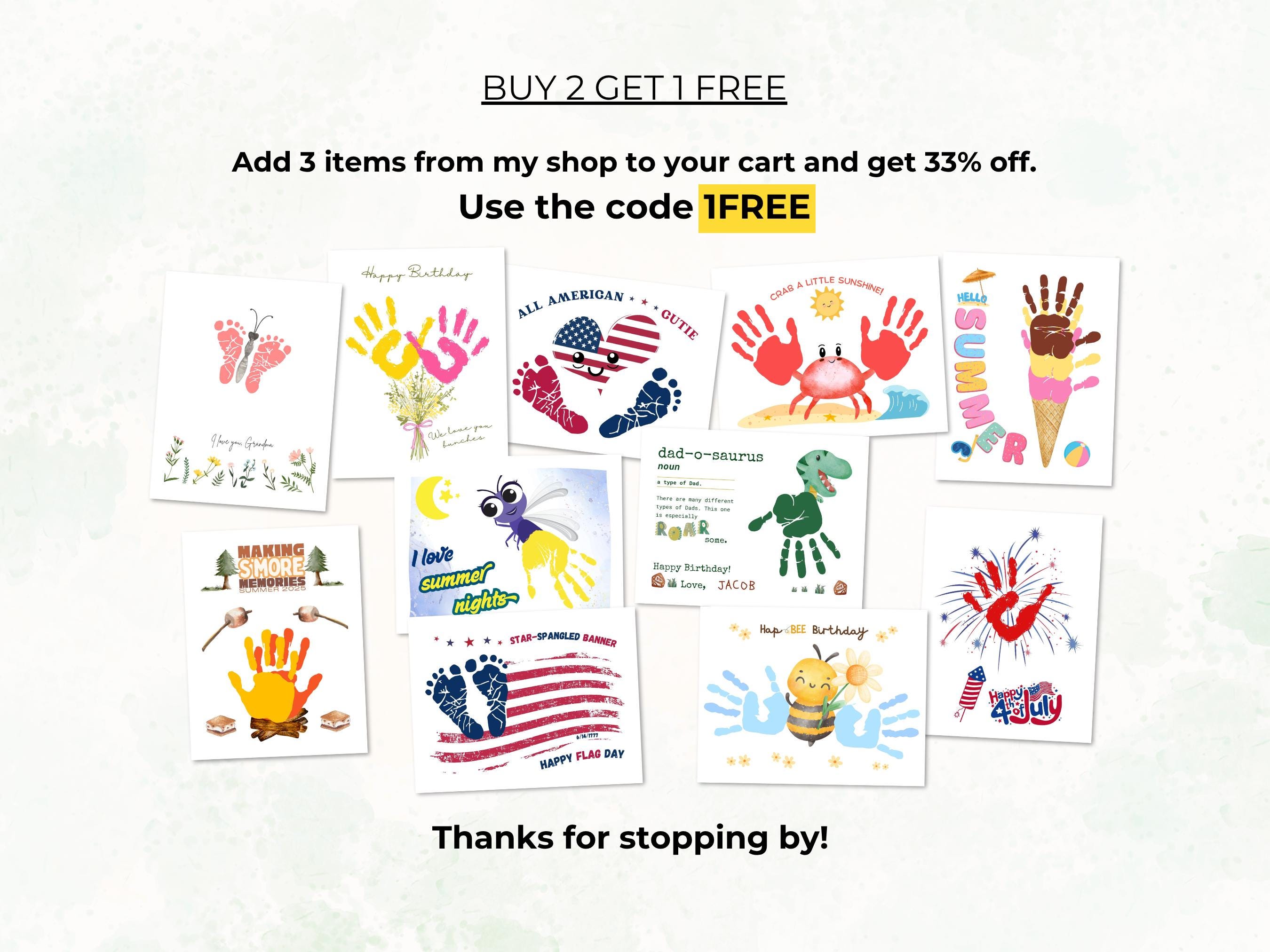 Father's Day Golf Handprint Art Footprint Craft for Best Dad by Par ...