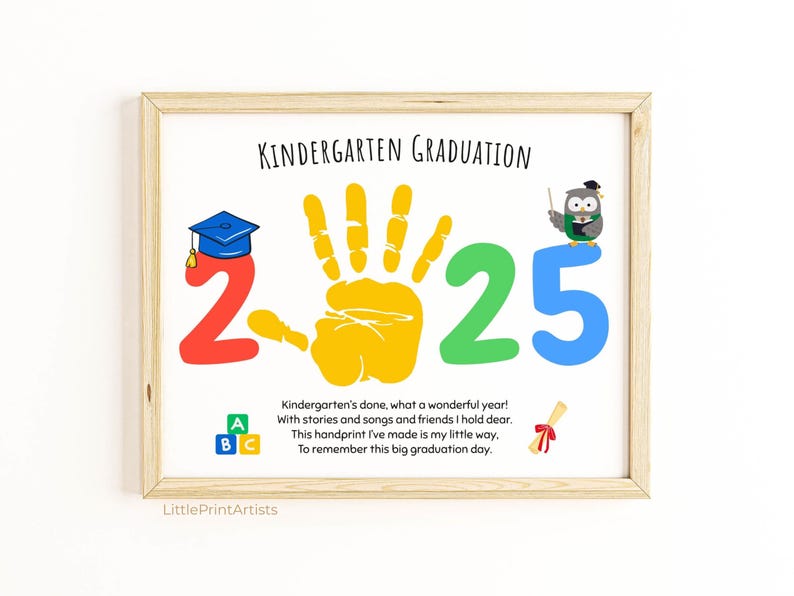 Kindergarten Graduation Handprint Art; Graduation Day Handprint Craft ...