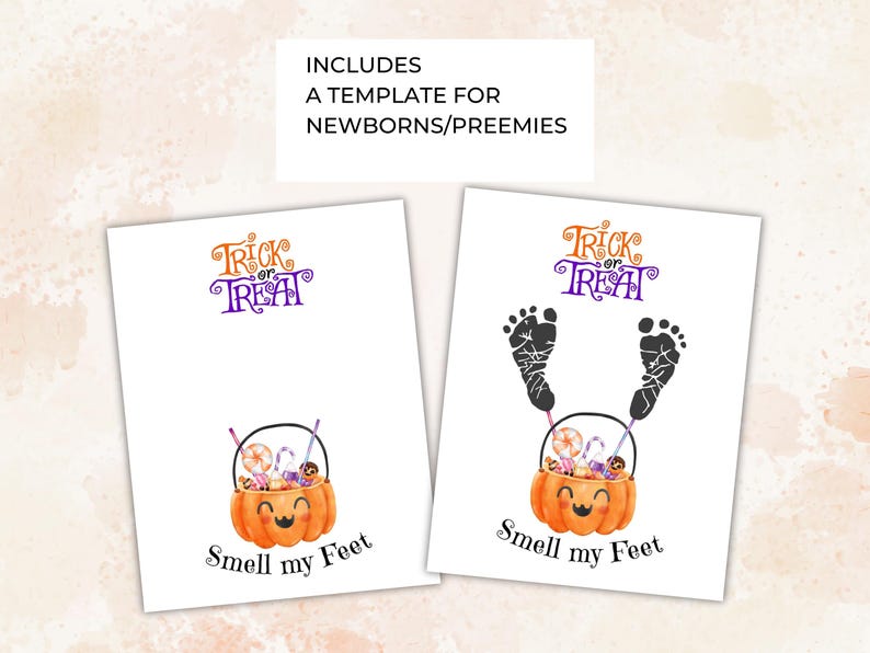 Halloween Footprint Art "trick or Treat, Smell My Feet." Cheeky ...