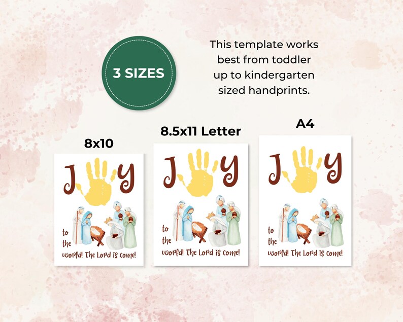 Christmas Nativity Handprint Craft "joy to the World". Printable Art ...