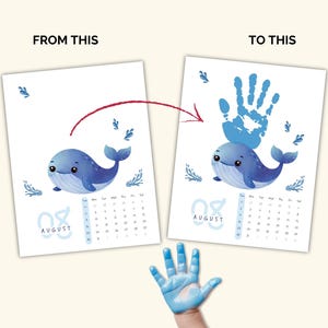 Handprint Calendar 2026. Baby and Toddler Keepsake DIY Calendar ...