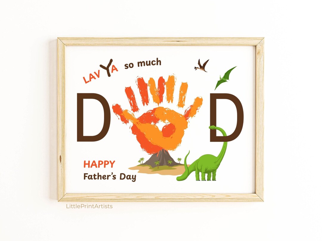 Father's Day Handprint Craft: I Lava You Handprint Gift for Dad ...