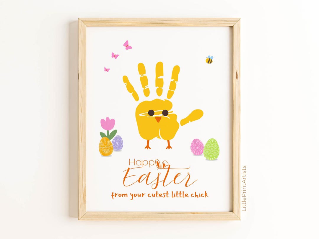 Cutest Little Chick Handprint Craft | Easter Handprint Art for Toddlers ...