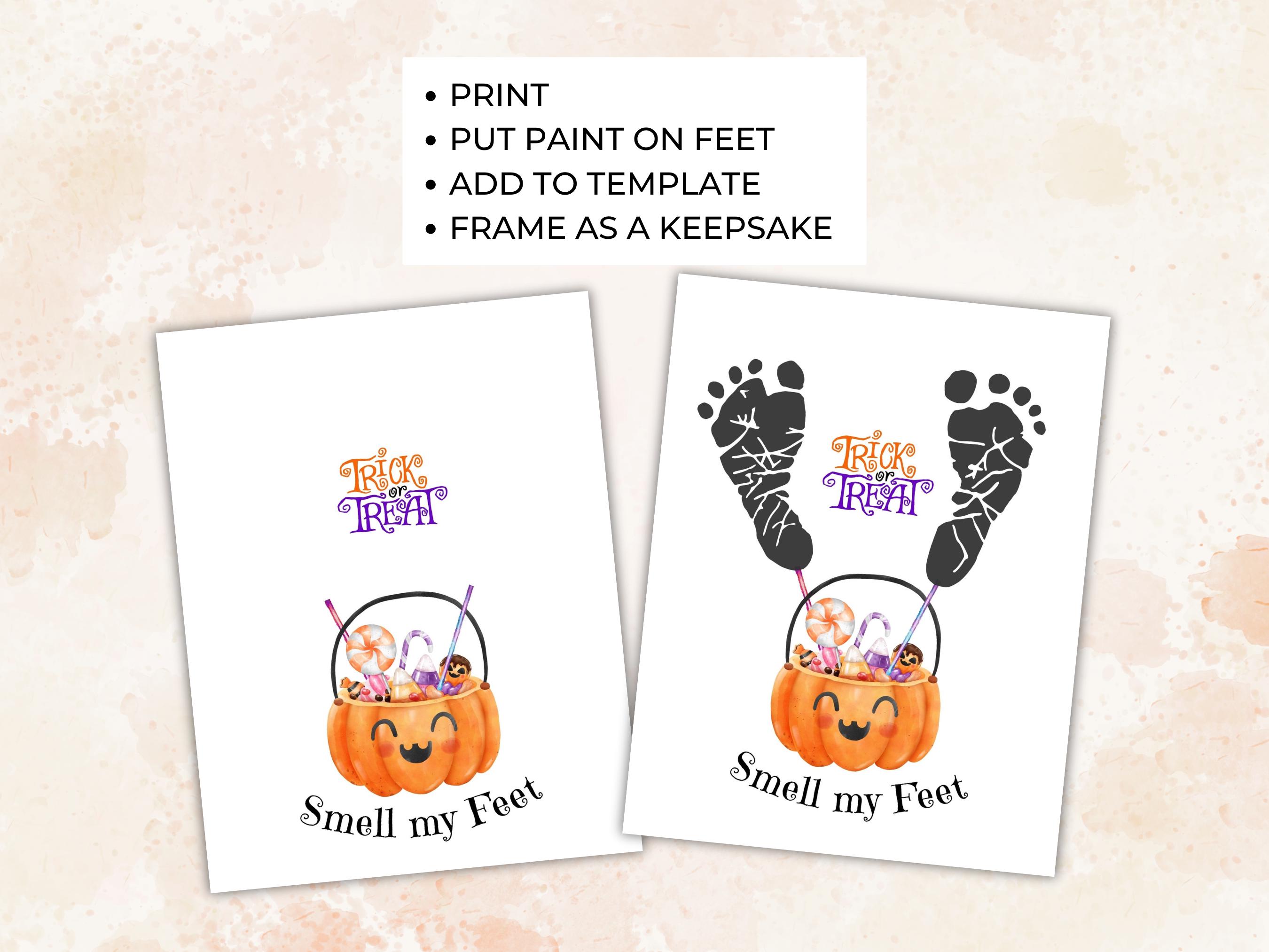 Halloween Footprint Art "trick or Treat, Smell My Feet." Cheeky ...