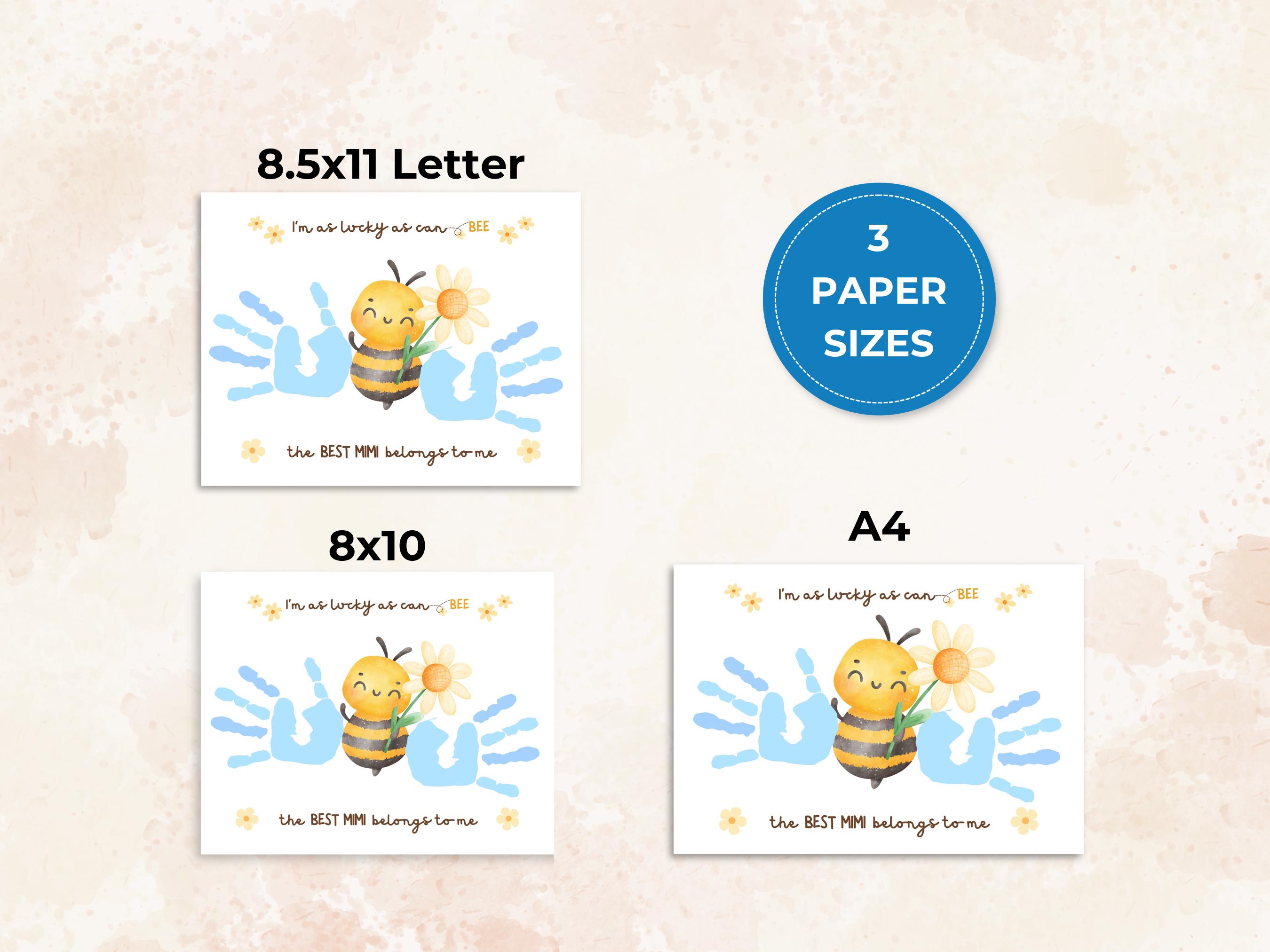 Best Mimi Handprint Art Bee Craft. DIY Gift From Grandkid for ...