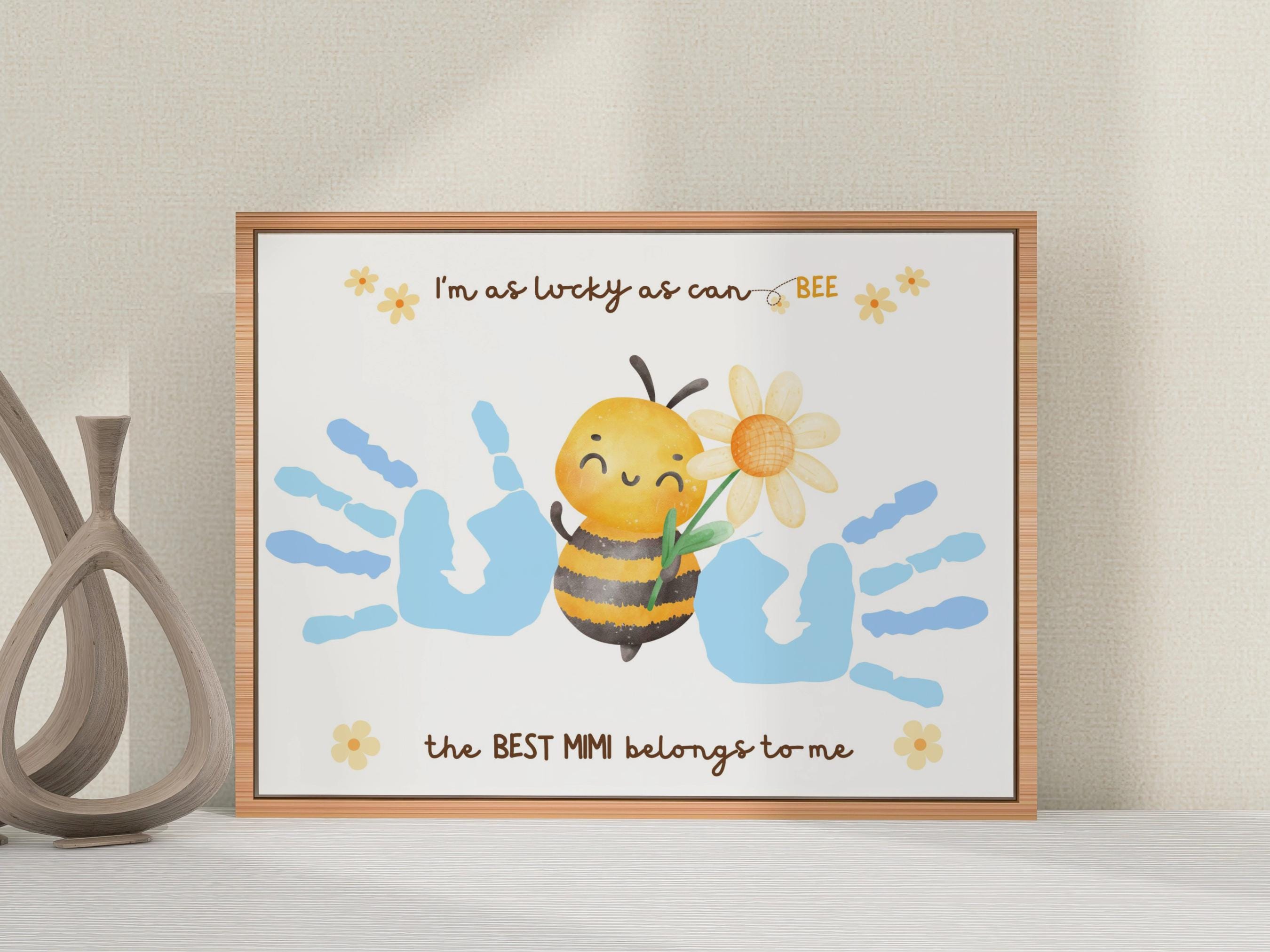 Best Mimi Handprint Art Bee Craft. DIY Gift From Grandkid for ...