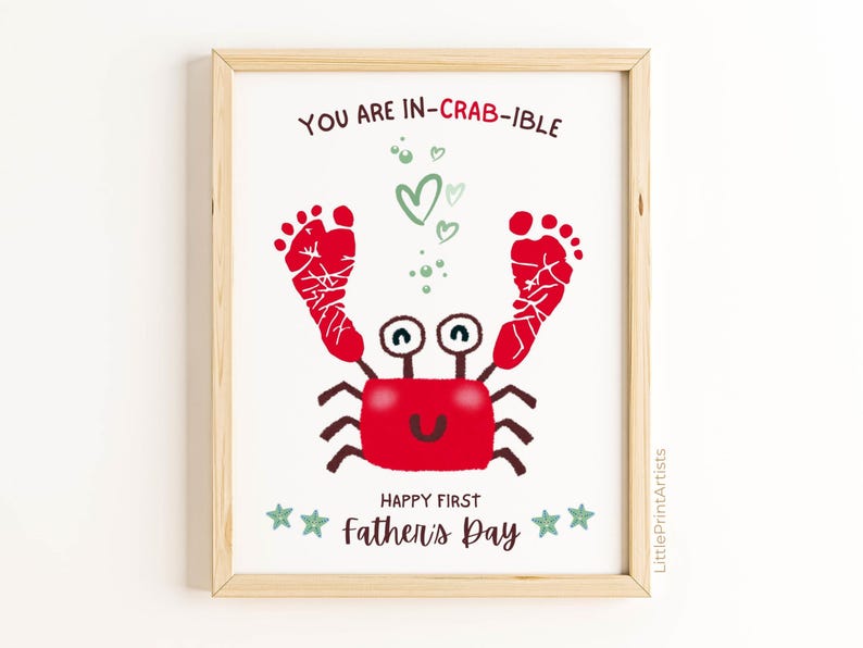 First Father's Day Gift From Baby Girl or Boy. Crab Father's Day ...