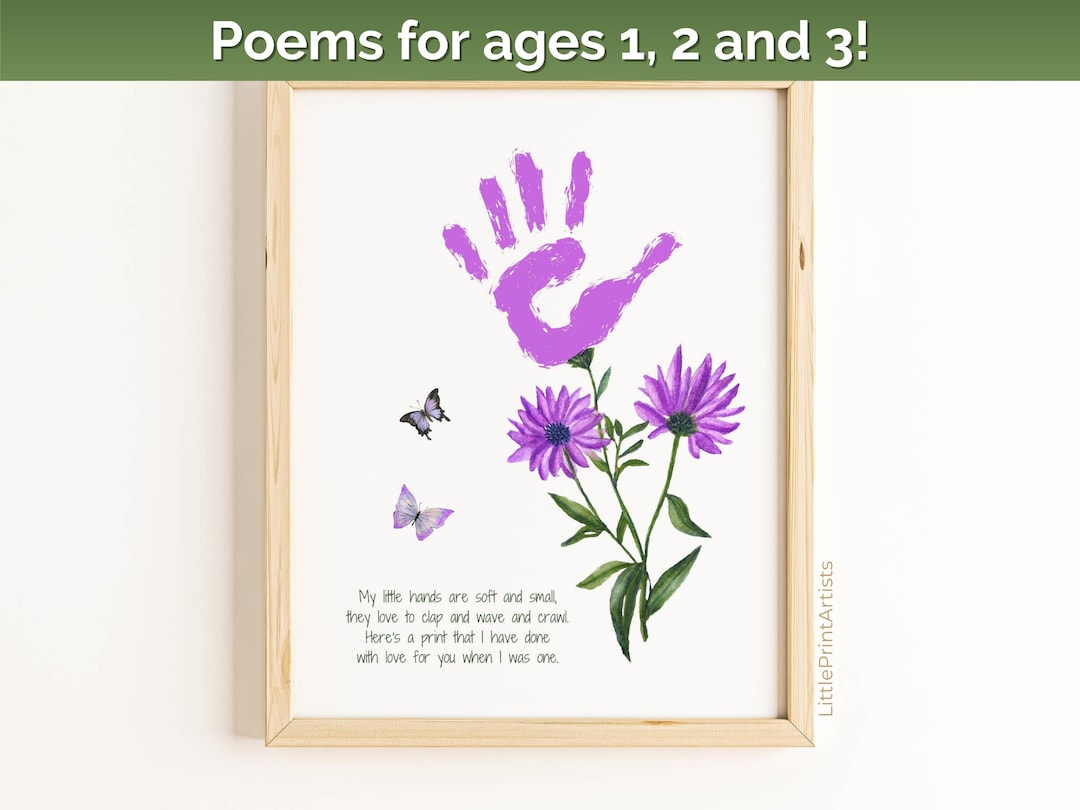 Mothers Day Handprint Poem. A Handprint Keepsake Gift for Mom, Grandma ...
