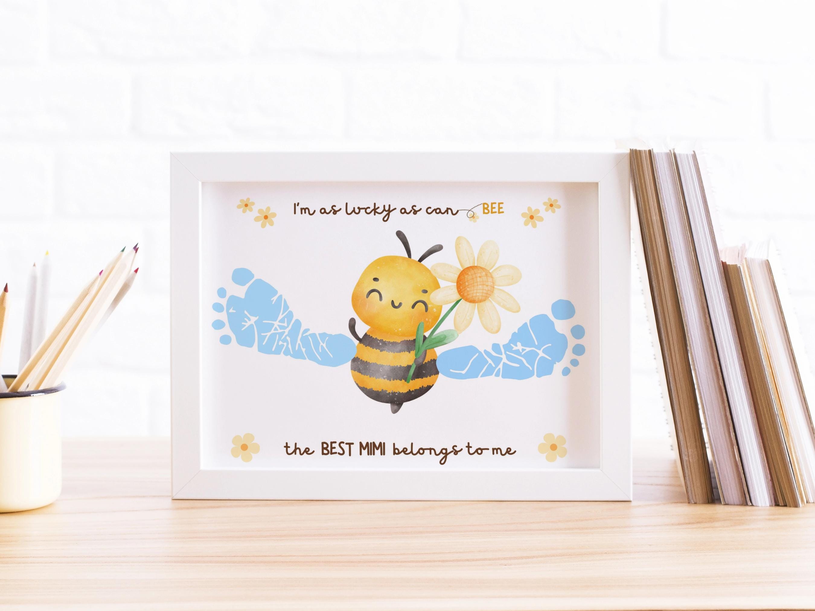 Best Mimi Handprint Art Bee Craft. DIY Gift From Grandkid for ...