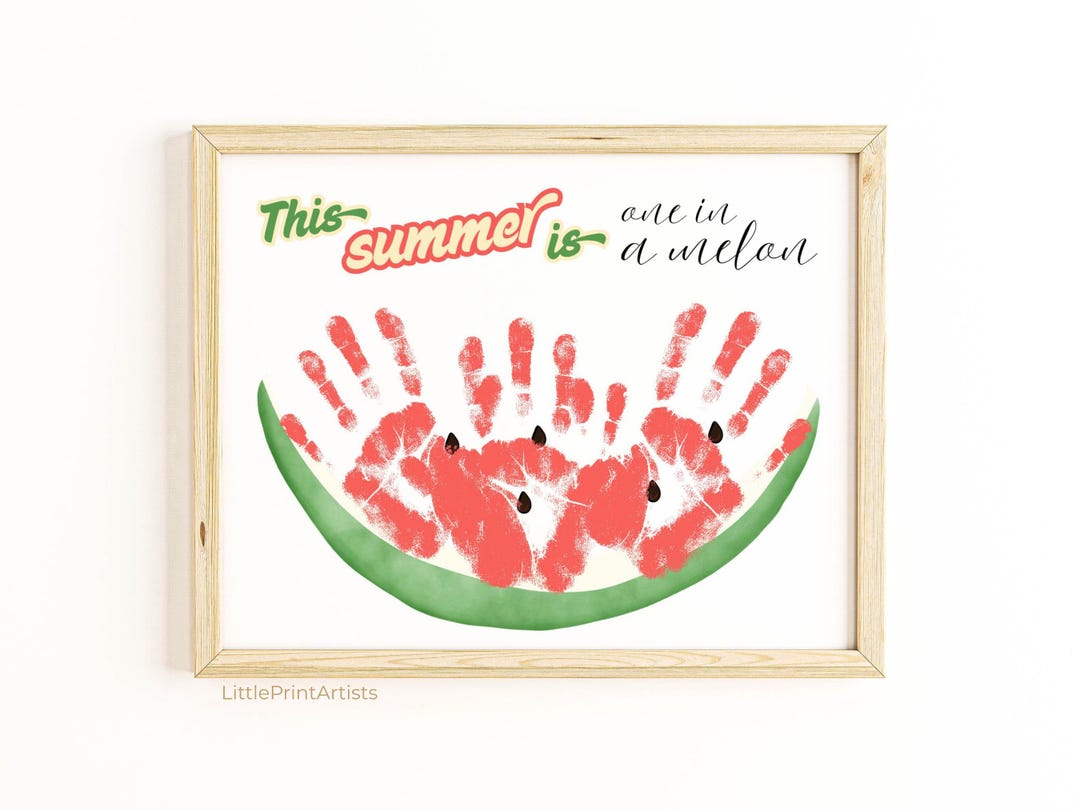 Watermelon Handprint Art Summer Camp Craft. Summer Handprint Art ...
