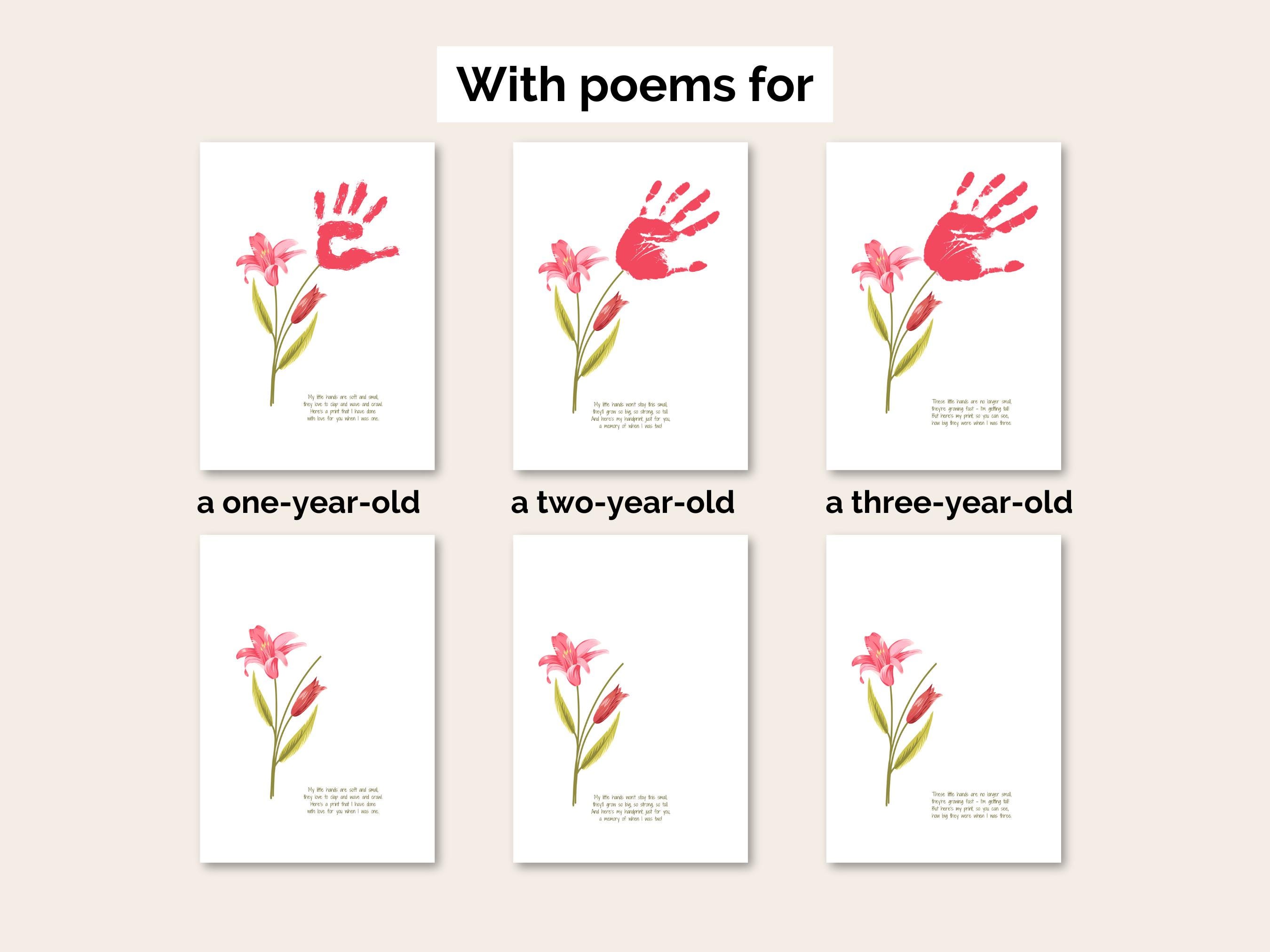 Mothers Day Handprint Poem. A Handprint Keepsake Gift for Mom, Grandma ...