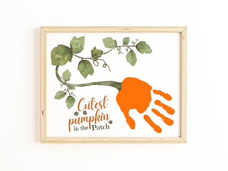 Cutest Pumpkin Handprint Craft. Printable Art Template for Babies ...