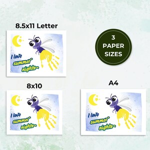 Lightning Bug Handprint Art Summer Camp Craft. Summer Handprint ...