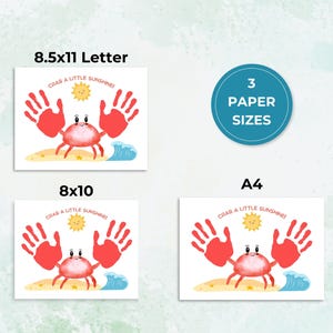 Crab Handprint Art Summer Craft. Create Summer Handprint Art With This ...