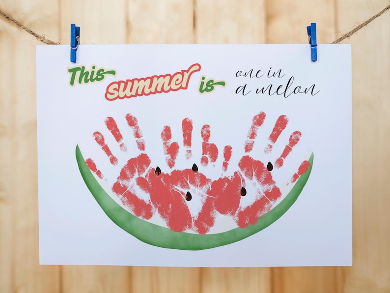 Watermelon Handprint Art Summer Camp Craft. Summer Handprint Art ...
