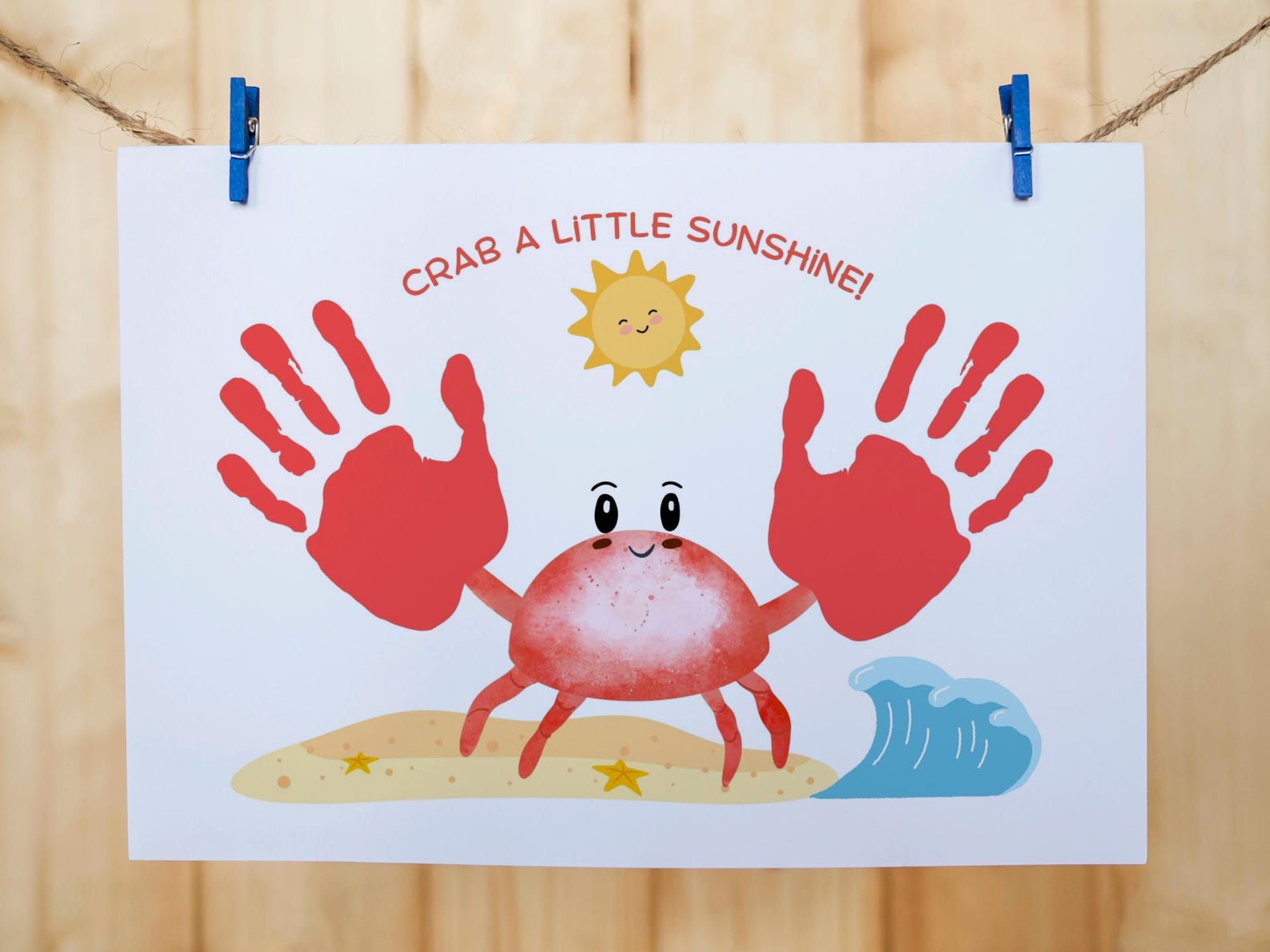 Crab Handprint Art Summer Craft. Create Summer Handprint Art With This ...