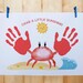 Crab Handprint Art Summer Craft. Create Summer Handprint Art With This ...