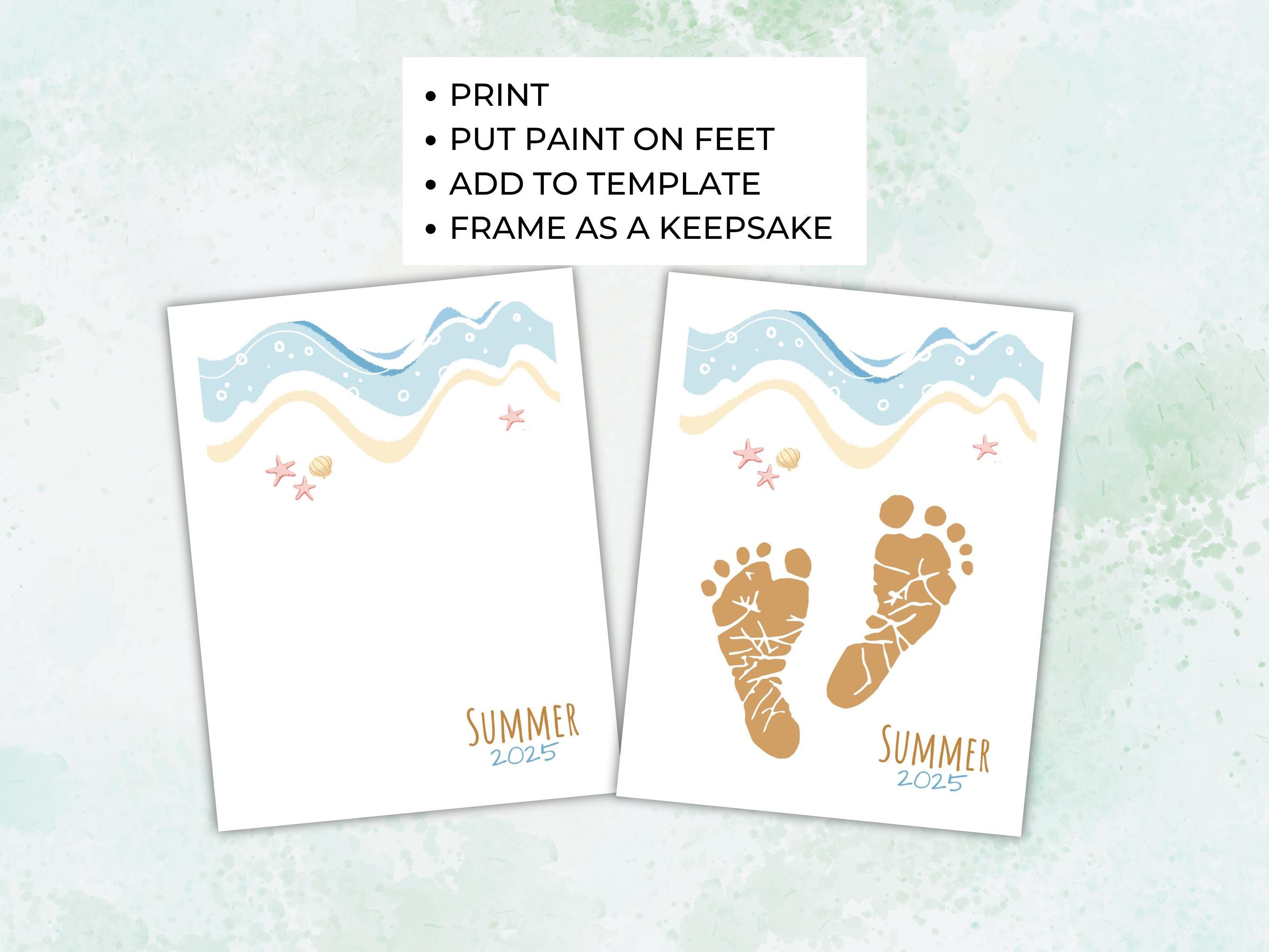 Beach Footprint Craft. Create a Summer 2025 Baby Keepsake With This ...