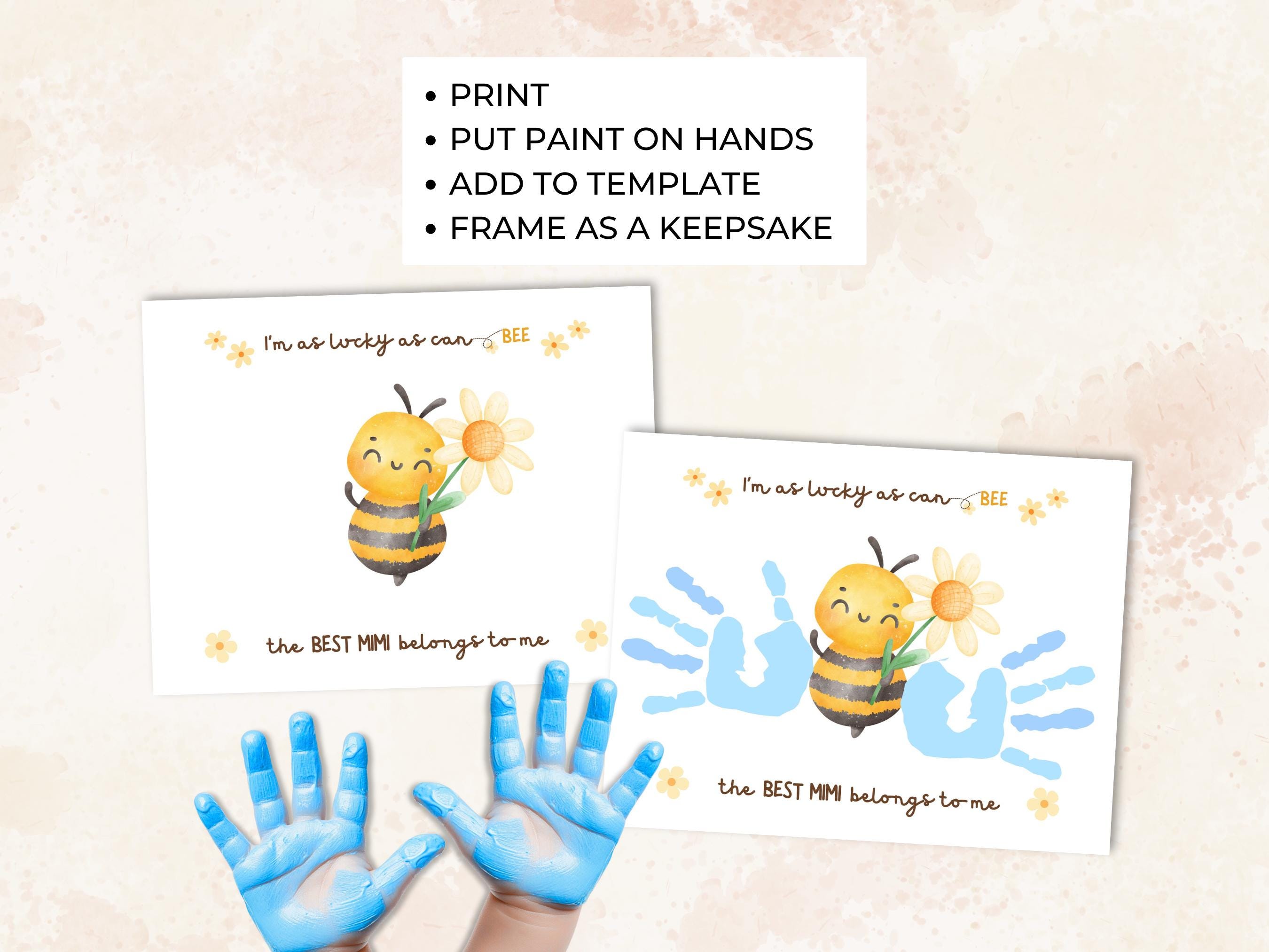 Best Mimi Handprint Art Bee Craft. DIY Gift From Grandkid for ...