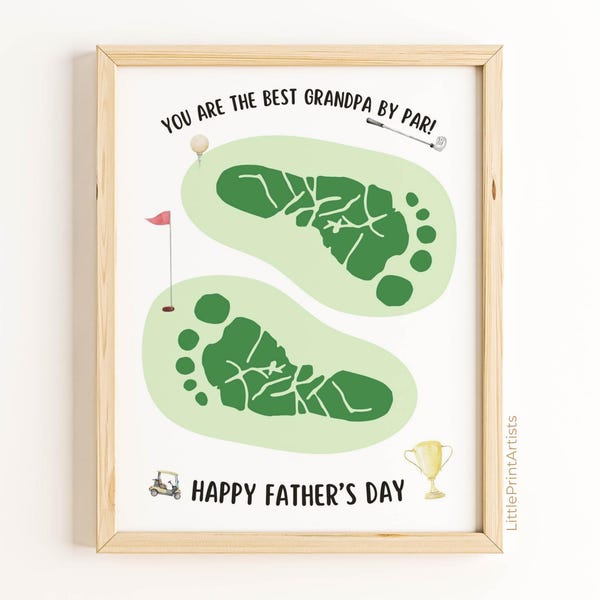 Fathers Day Golf Handprint - Etsy